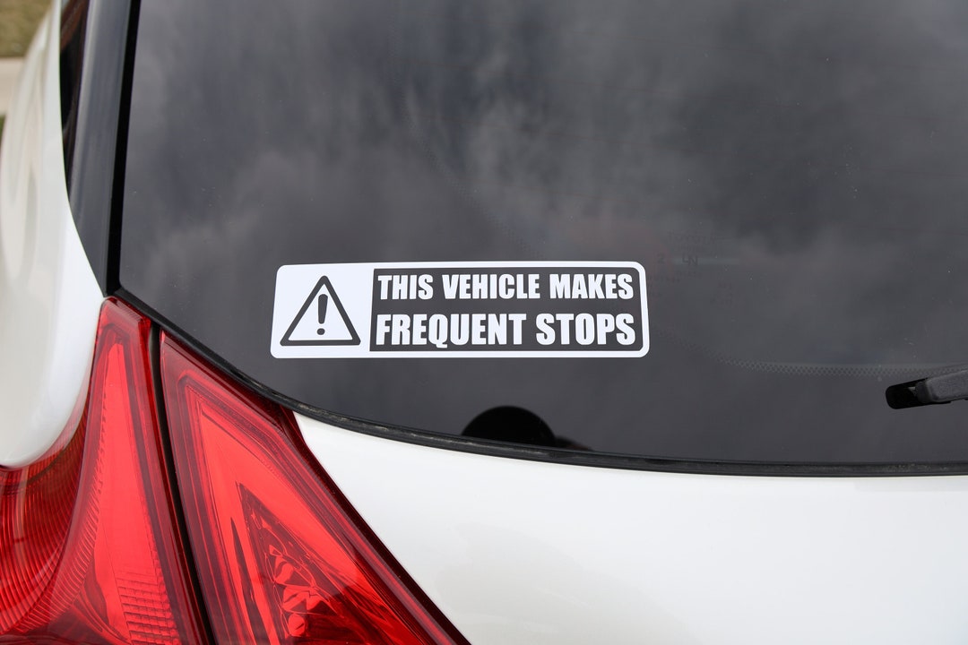Caution This Vehicle Makes Frequent Stops Decal | Vinyl Decal Sticker ...