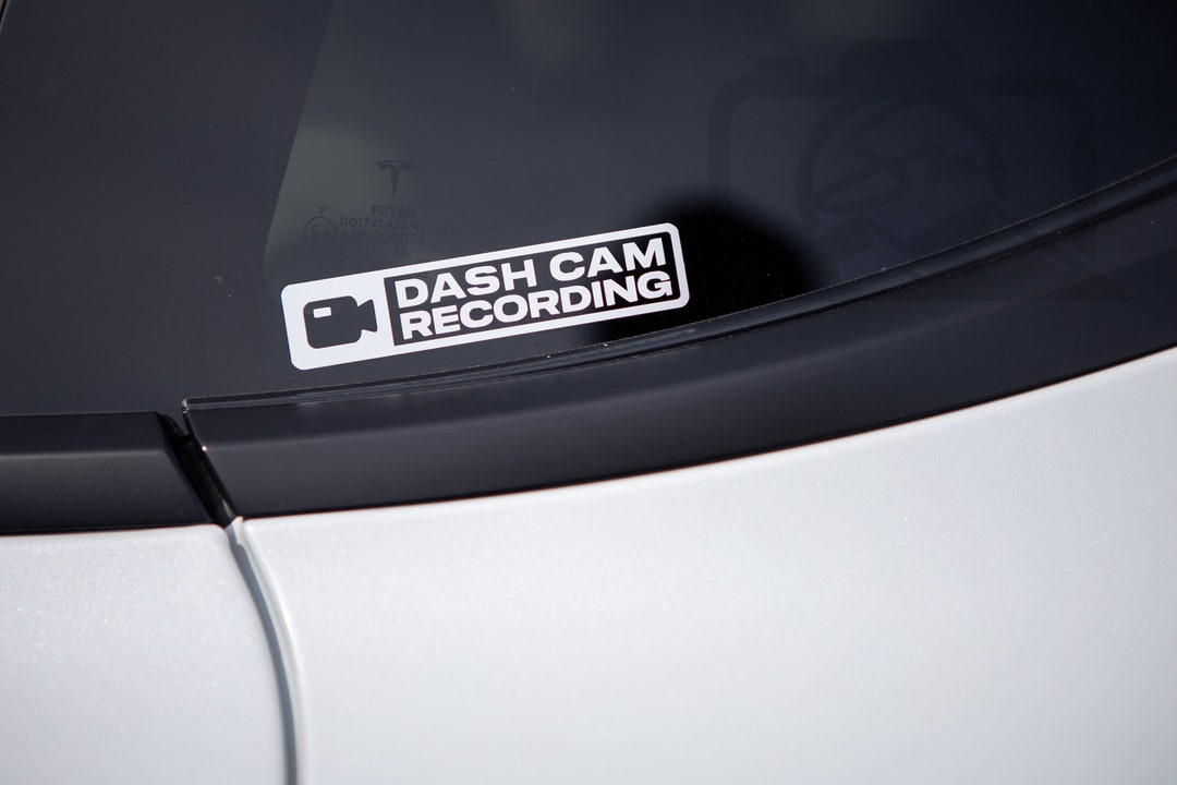 Set of 2: Dash Cam Recording Vinyl Decal | Dashcam Car Motorcycle Van ...