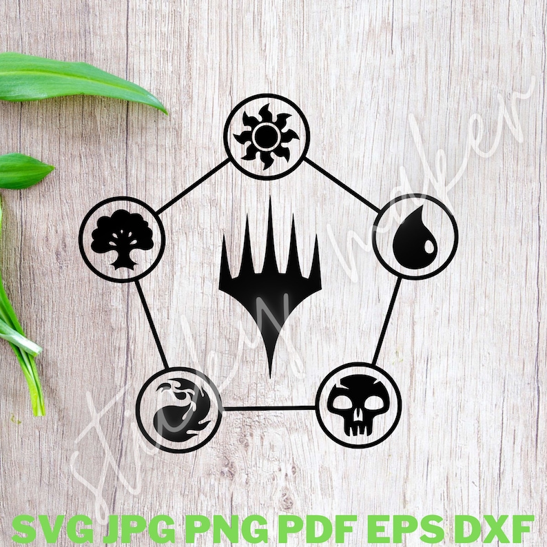Magic The Gathering Svg Mtg Mana Symbols Mana Digital File Etsy