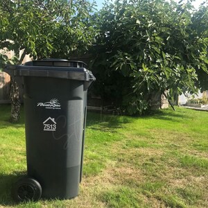 Garbage Bin House Number Set of 3 Recycle Bin Number Green Bin Trash ...