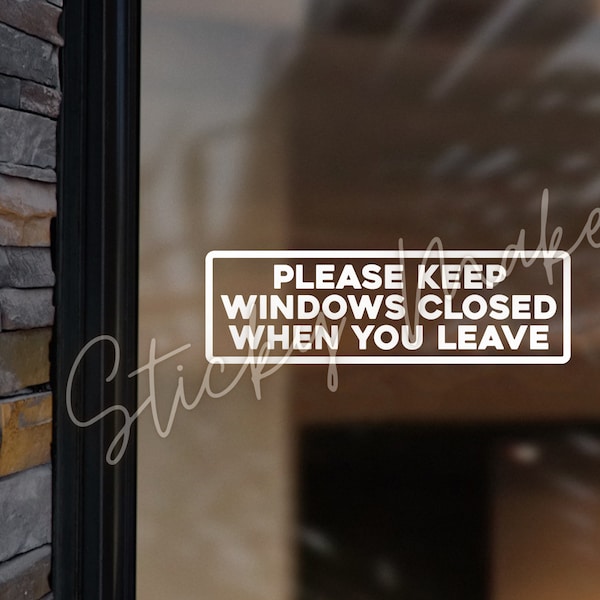 Keep Door Closed Sticker - Etsy