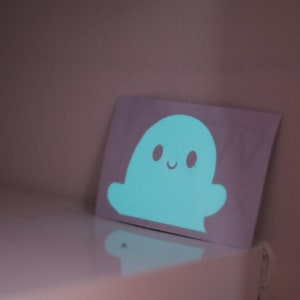 Ghost Decal Glow in the Dark Green Blue Pink or Orange | Vinyl Decal ...