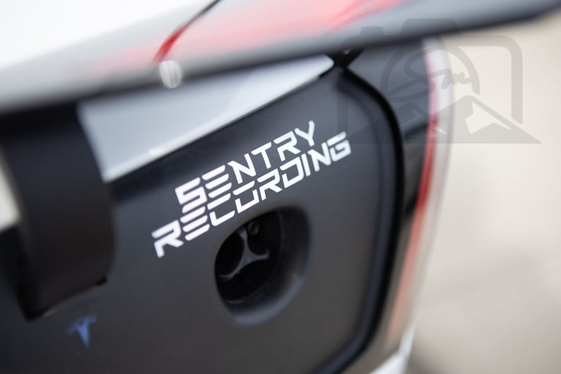 Tesla Sentry Mode Recording Vinyl Decals (set of 2), Charge Port Camera ...