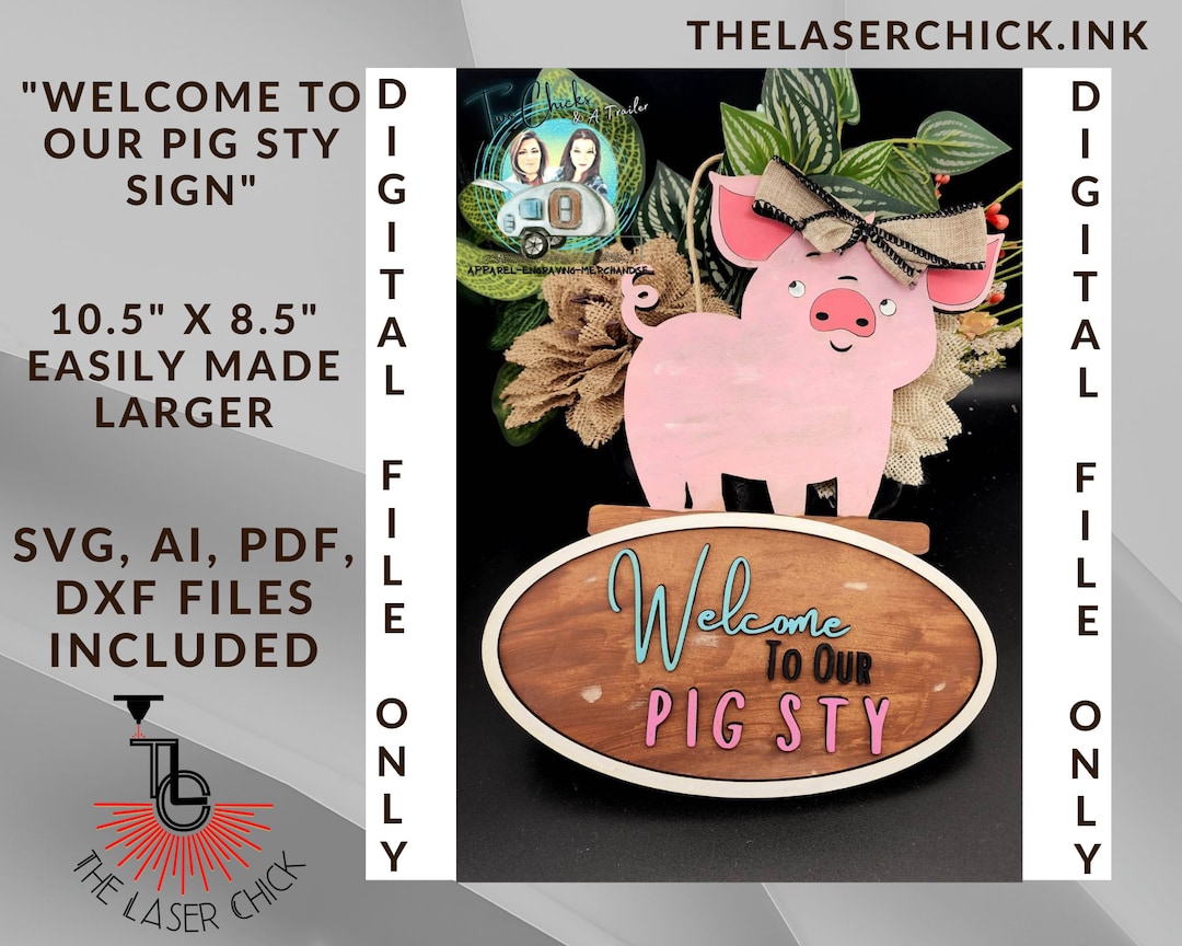 Welcome to Our Pig Sty Sign - Etsy