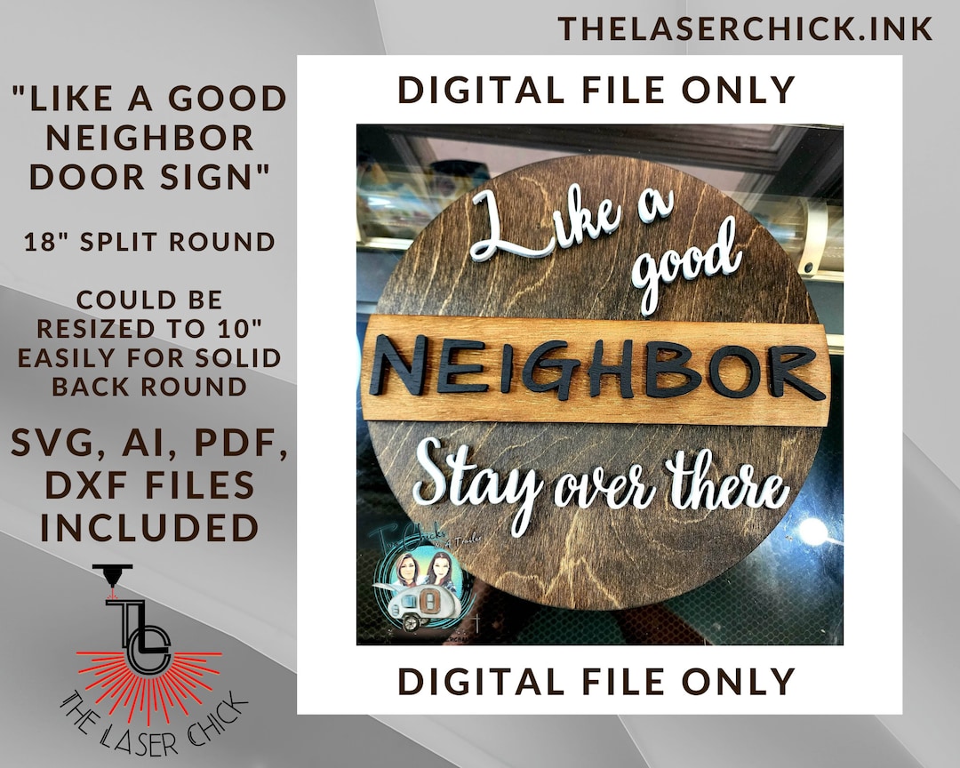 Like a Good Neighbor Door Sign - Etsy