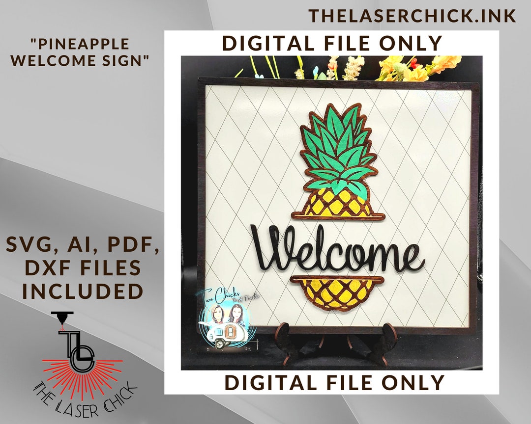 Pineapple Welcome Sign - Etsy
