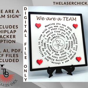 We Are a TEAM Sign - Etsy