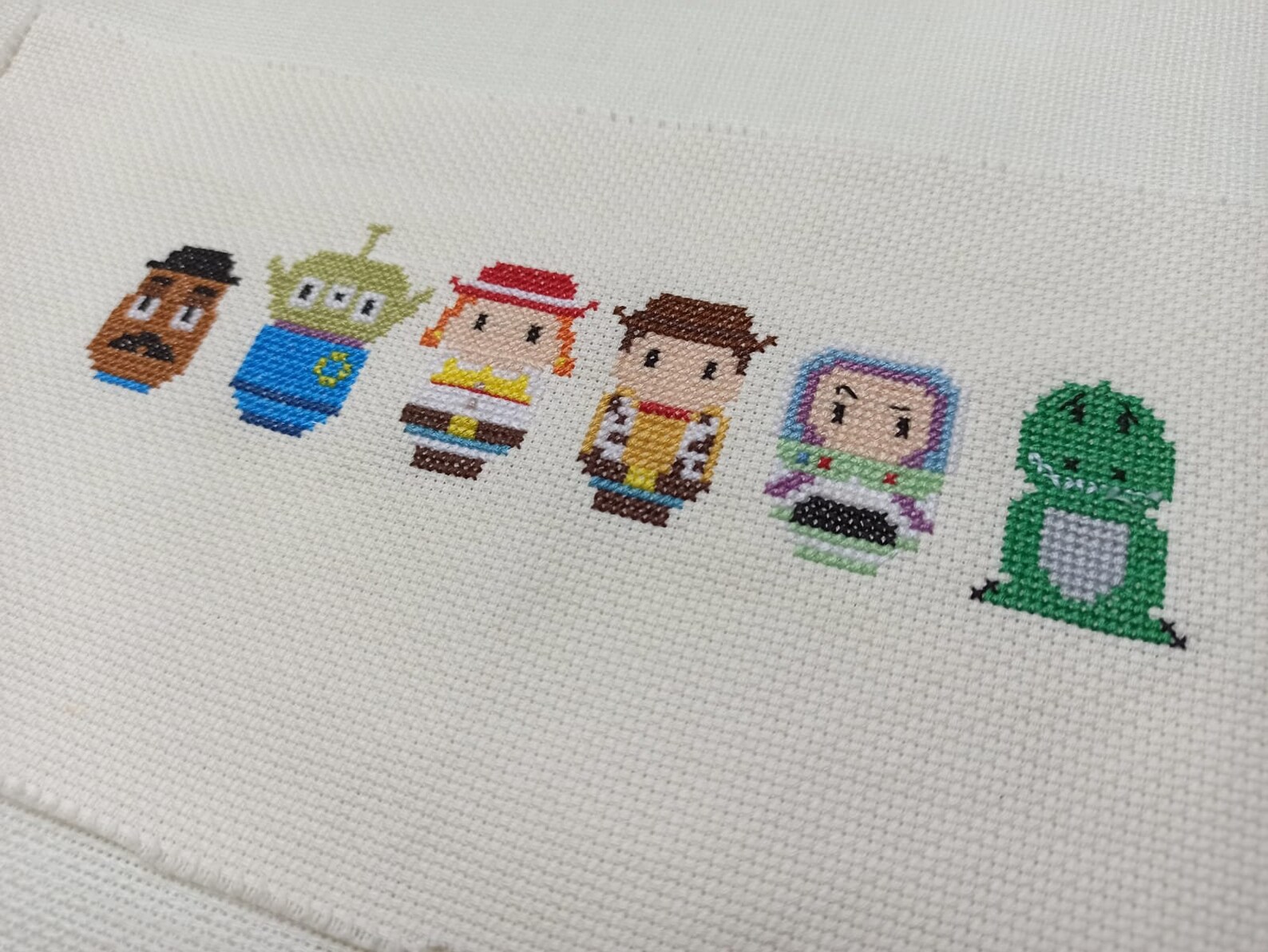 Toy Story Cross Stitched / Mini People / Cross Stitch Finished ...