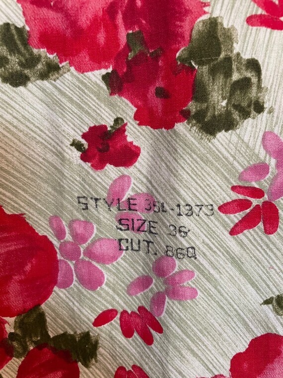 1970s Poppy Collard Shirt-Size Med/ 36 on tag Washed … - Gem