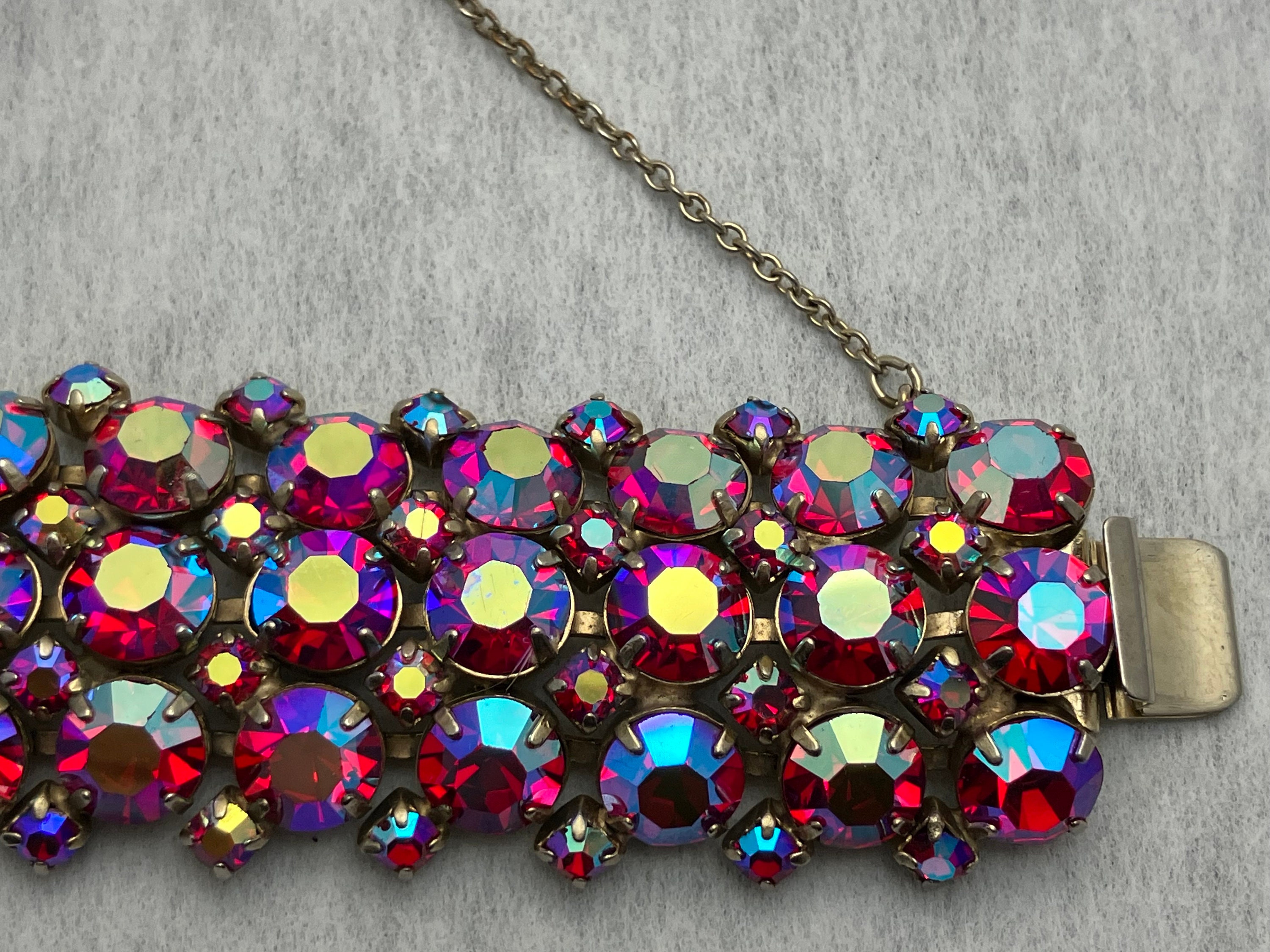 Sherman Book Piece Siam AB Siam Rhinestones DESCRIPTION is - Etsy