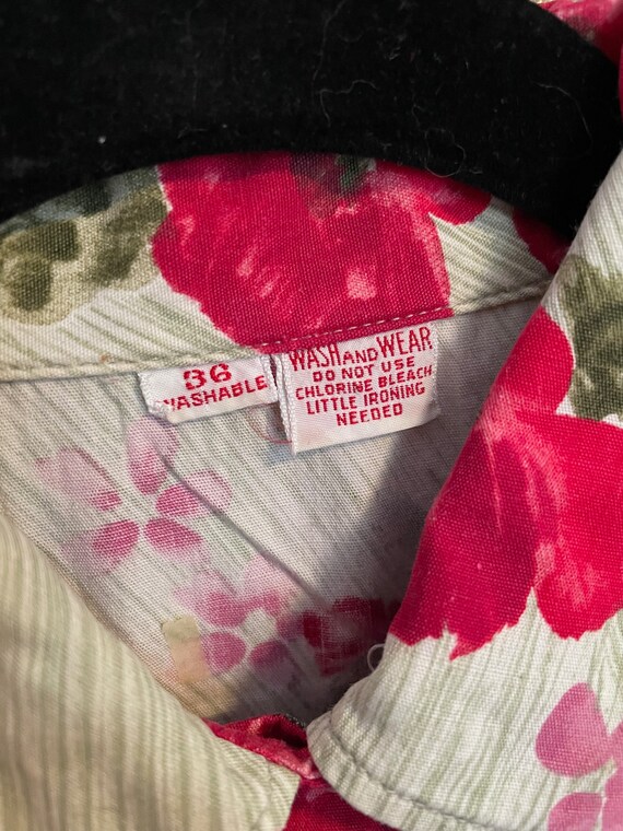 1970s Poppy Collard Shirt-Size Med/ 36 on tag Washed … - Gem