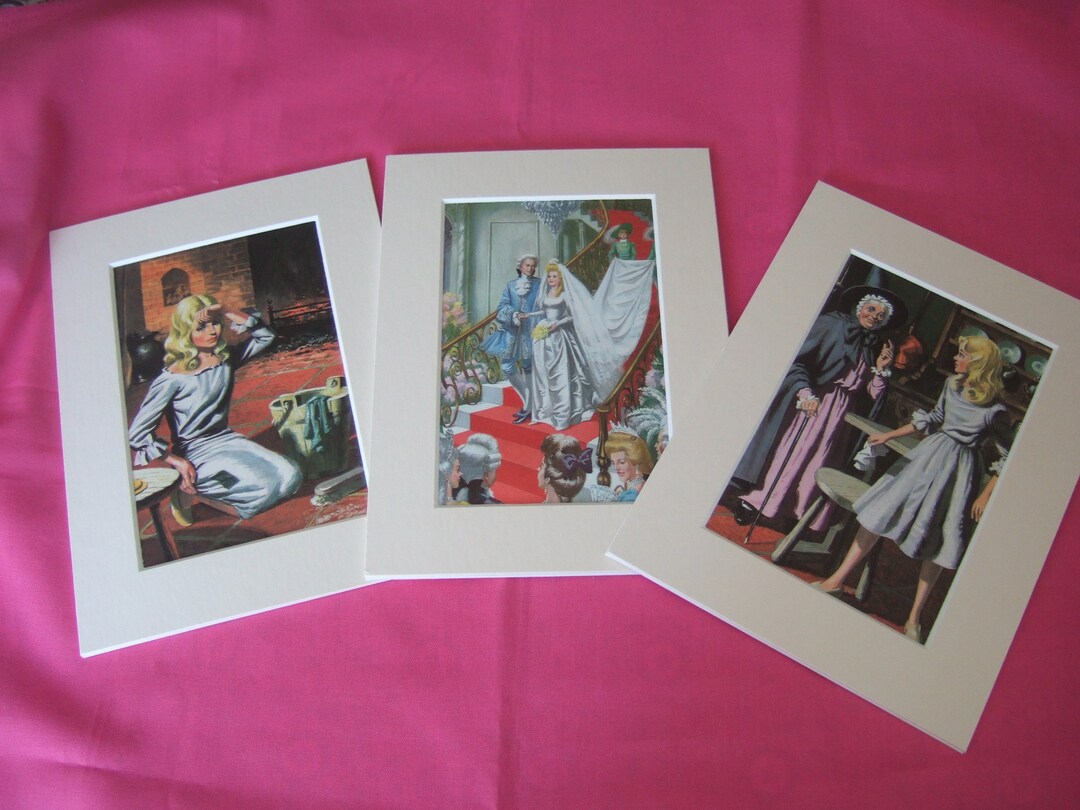 Vintage Mounted Print From Vintage Ladybird Book Cinderella, Well Loved ...