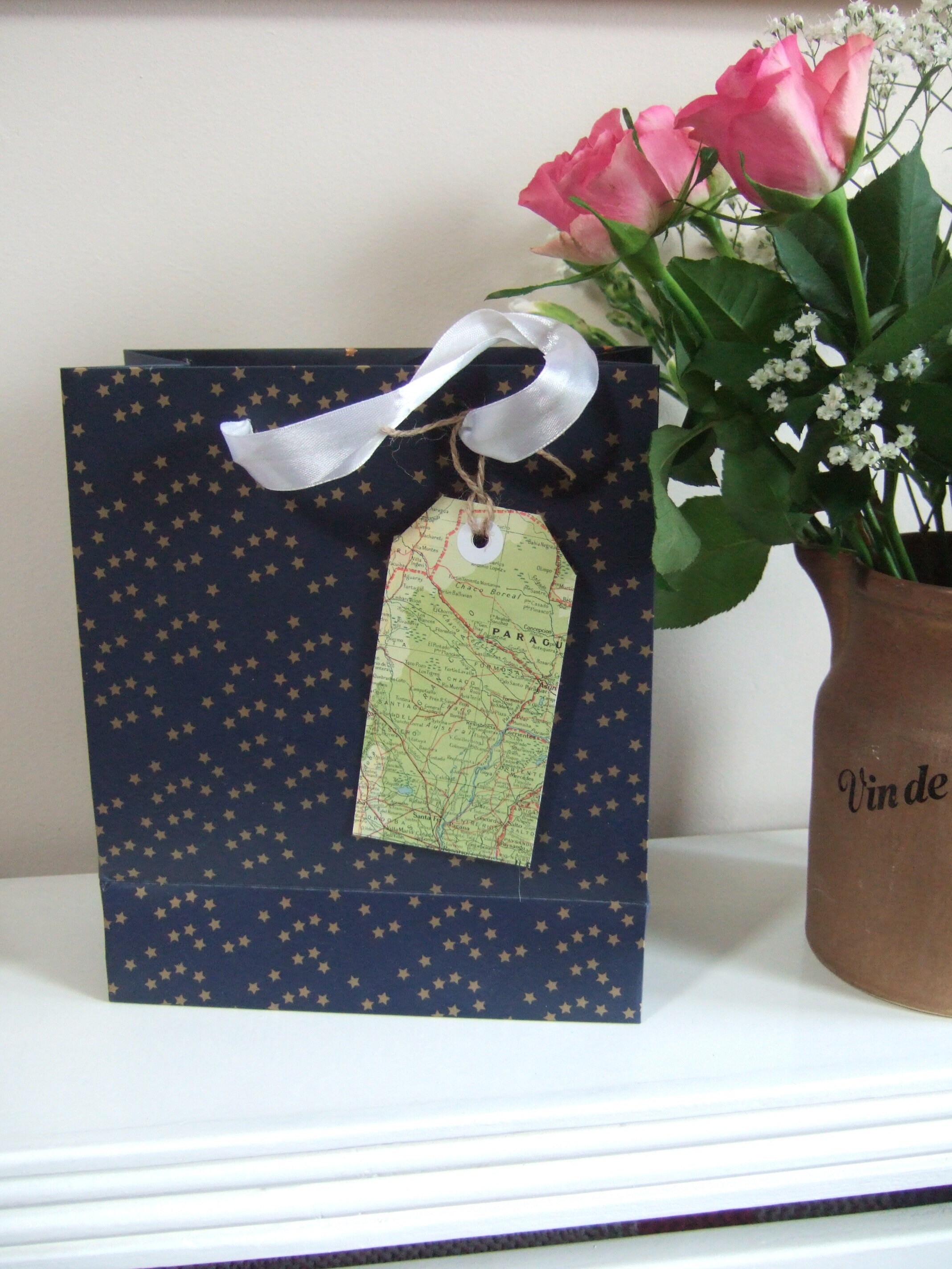 Handmade Old Map Gift Tags, Old Maps Gift Labels, Upcycled Maps Gift ...