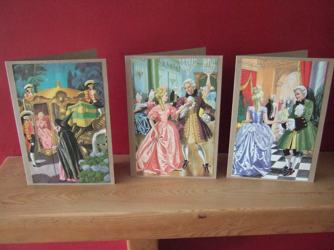 Handmade Vintage Ladybird Book Illustration Greetings Cards -cinderella ...