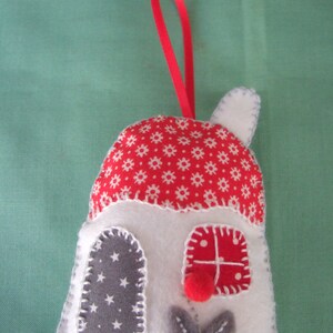 Handmade, Hand Stitched, Felt Christmas Decoration, HOUSE, COTTAGE ...