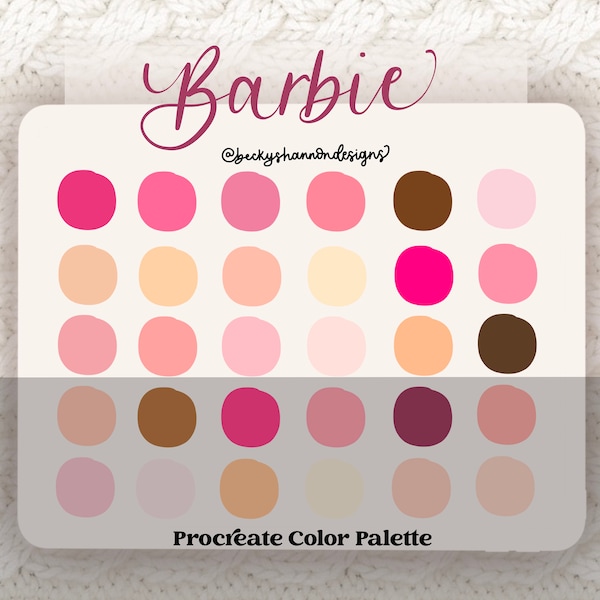 Barbie Color Palette - Etsy