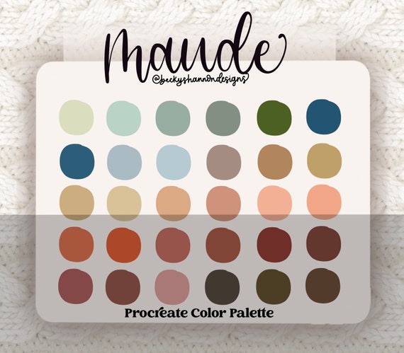 Maude Vintage Procreate Color Palette Swatches Instant Digital | Etsy