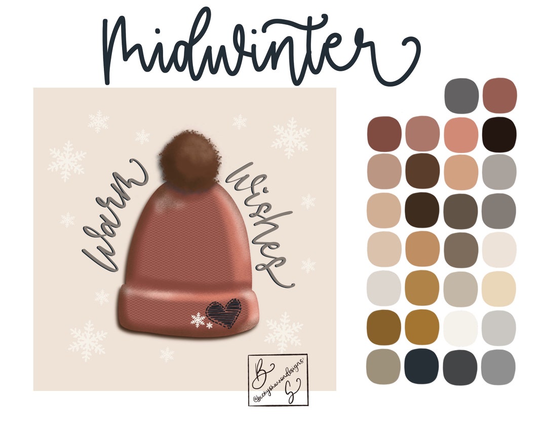 Midwinter Procreate Color Palette/procreate App/instant Digital ...