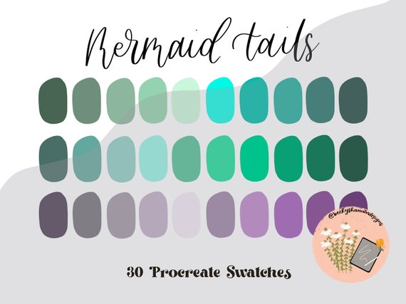 Mermaid Tails Procreate Color Palette Instant Digital Download | Etsy Mermaid Tails Procreate Color Palette Instant Digital Download | Etsy