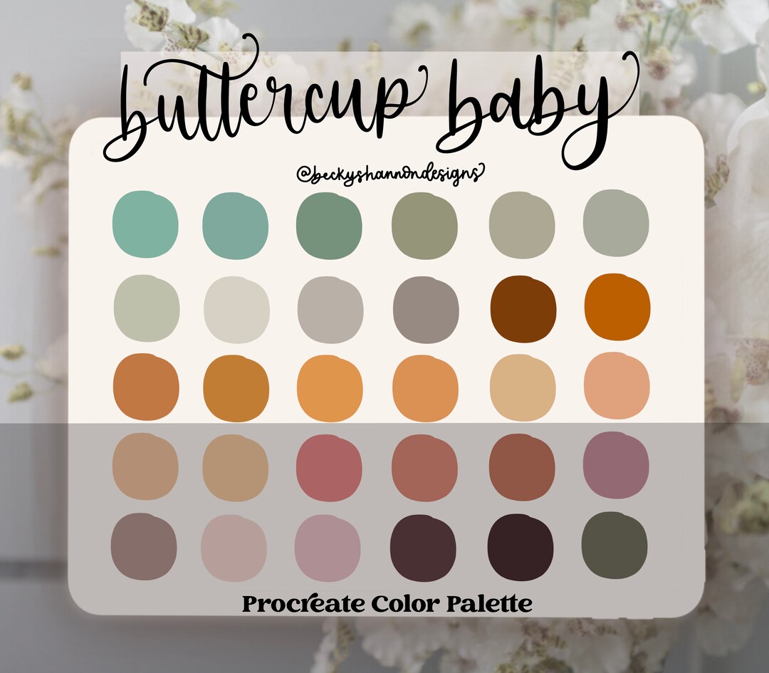 Buttercup Baby Procreate Color Palette Instant Digital Download - Etsy