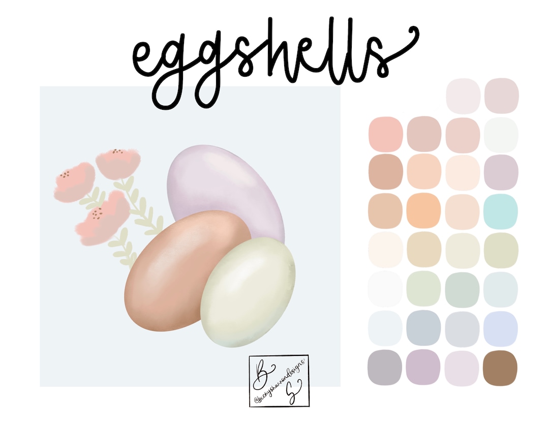 Eggshells Pastel Color Palette for Procreate Instant Digital Download ...
