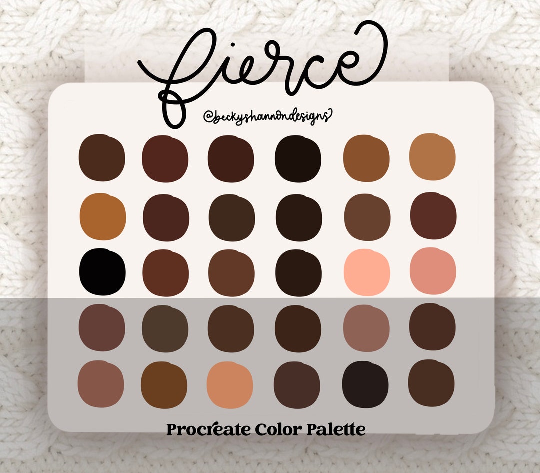Fierce Dark Tones Color Palette for Procreate | Instant Digital ...