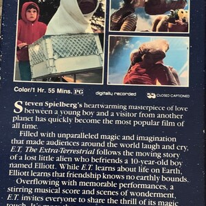 E.T the Extra Terrestrial *VHS Tapes* - Etsy