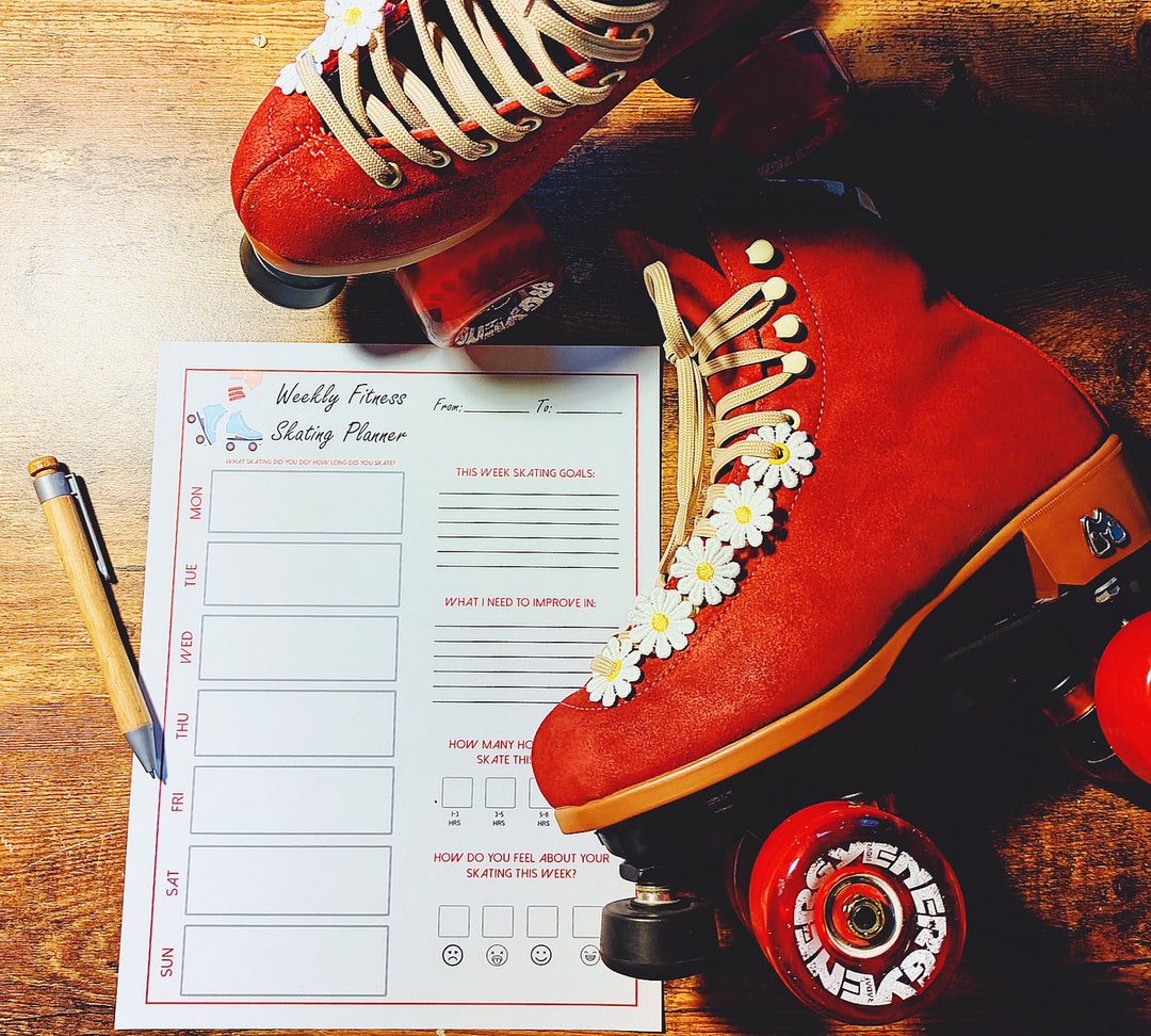 Printable Roller Skate Fitness Planner/ Fitness Planner/printable ...