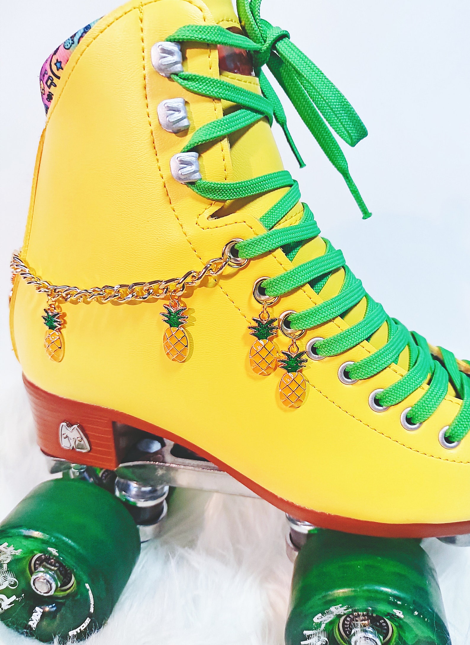 Pineapple Roller Skate Charm/roller Skate Accessories/lace Charm - Etsy