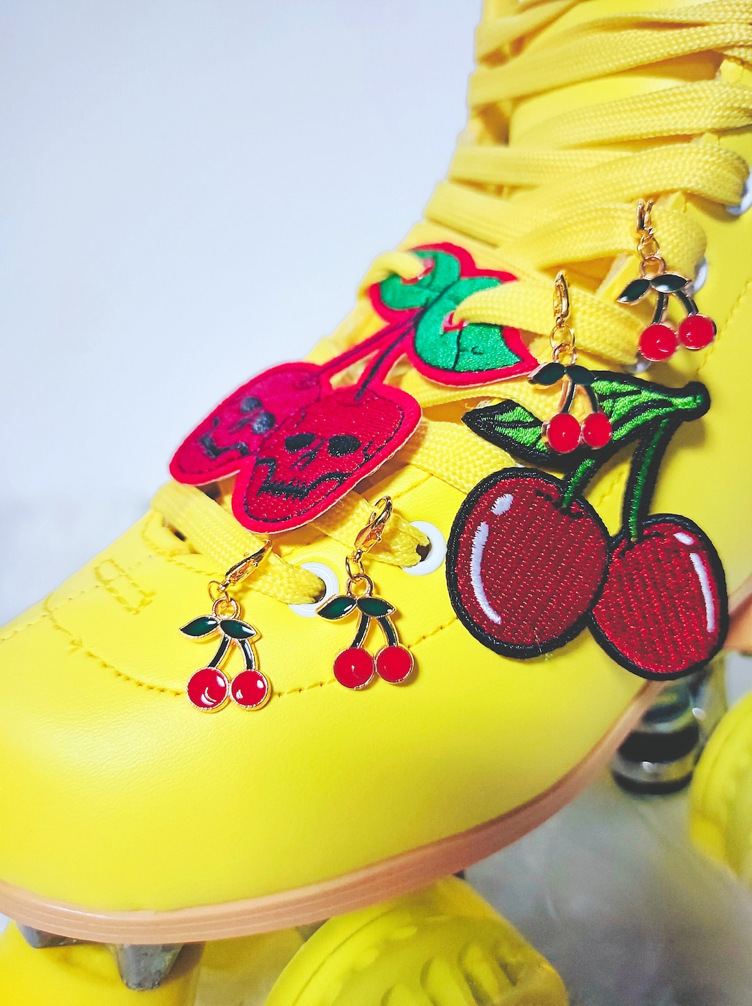 Cherry Roller Skate Charm/ Roller Skate Accessory/shoelace Charm - Etsy