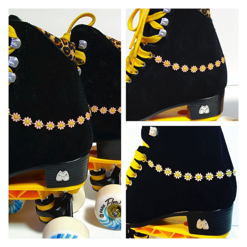 Roller Skate Gold Plated Daisy Chain/roller Skate - Etsy