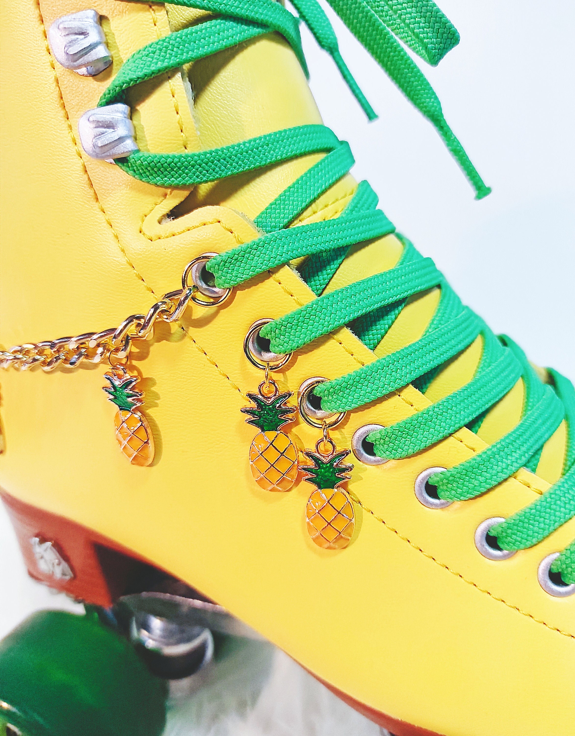 Pineapple Roller Skate Charm/roller Skate Accessories/lace Charm - Etsy