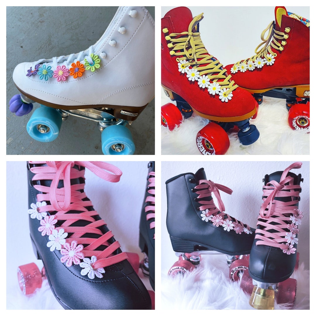 Daisies Roller Skate Accessories/flower Shoe Lace Accesory/roller Skate ...