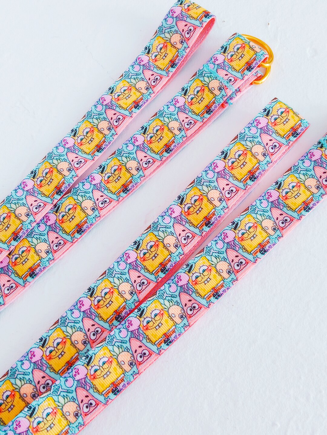 Spongebob Skate Leash With D Rings/adjustable/yoga Mat Strap/skateboard ...