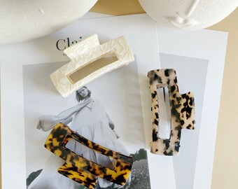 Tortoise Shell Hair Clip - Etsy