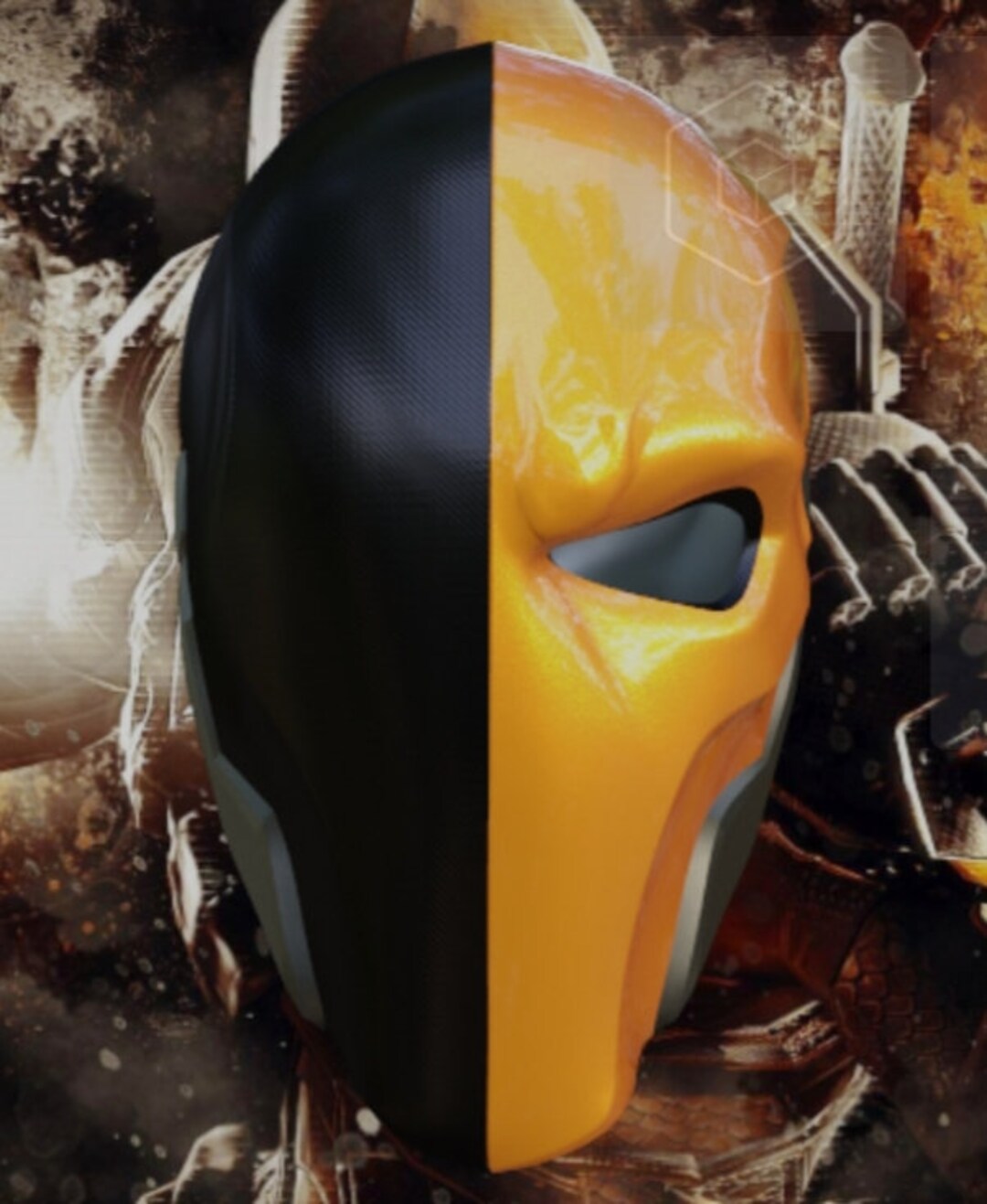 Deathstroke Helmet 3d Printed Custom Sized - Etsy