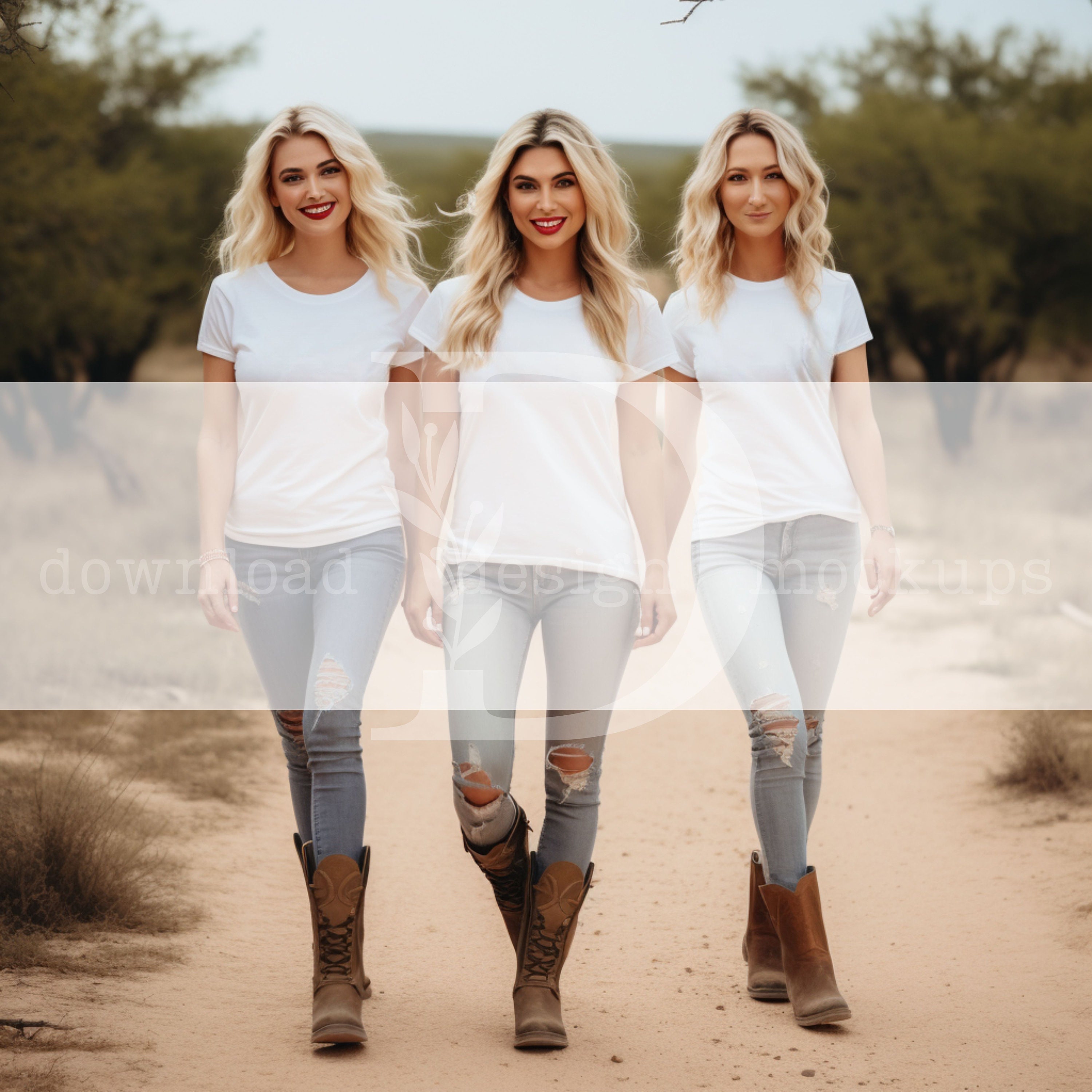 Bachelorette Party Girl Group Mockup for Bella and Canvas 3001 - Etsy