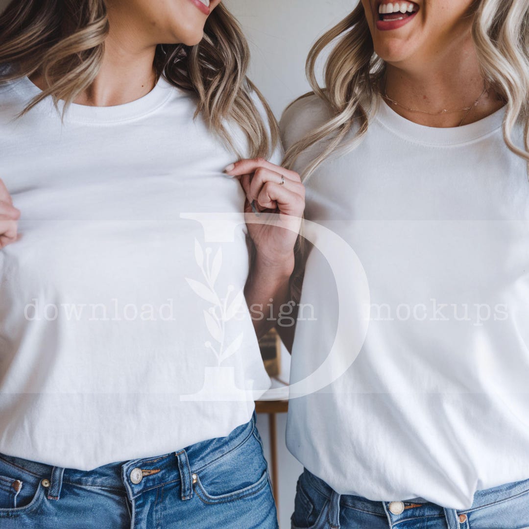Bachelorette Party Girl Group Mockup for Bella and Canvas 3001 White ...