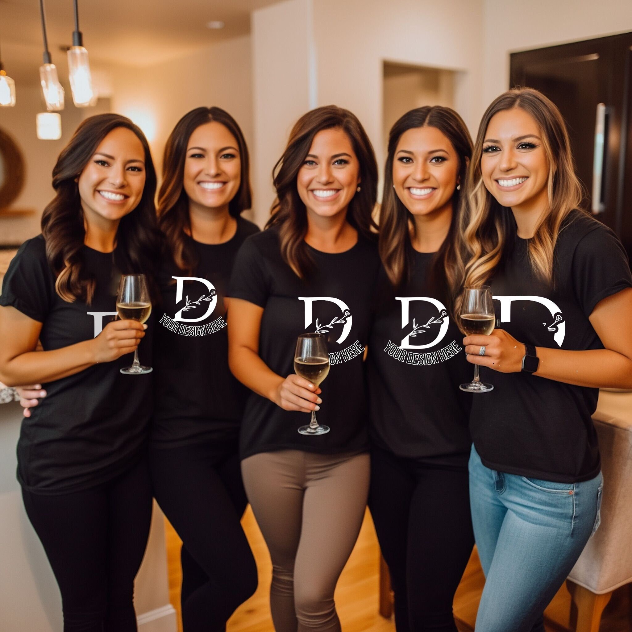 Bachelorette Party Girl Group Mockup for Bella and Canvas 3001 - Etsy