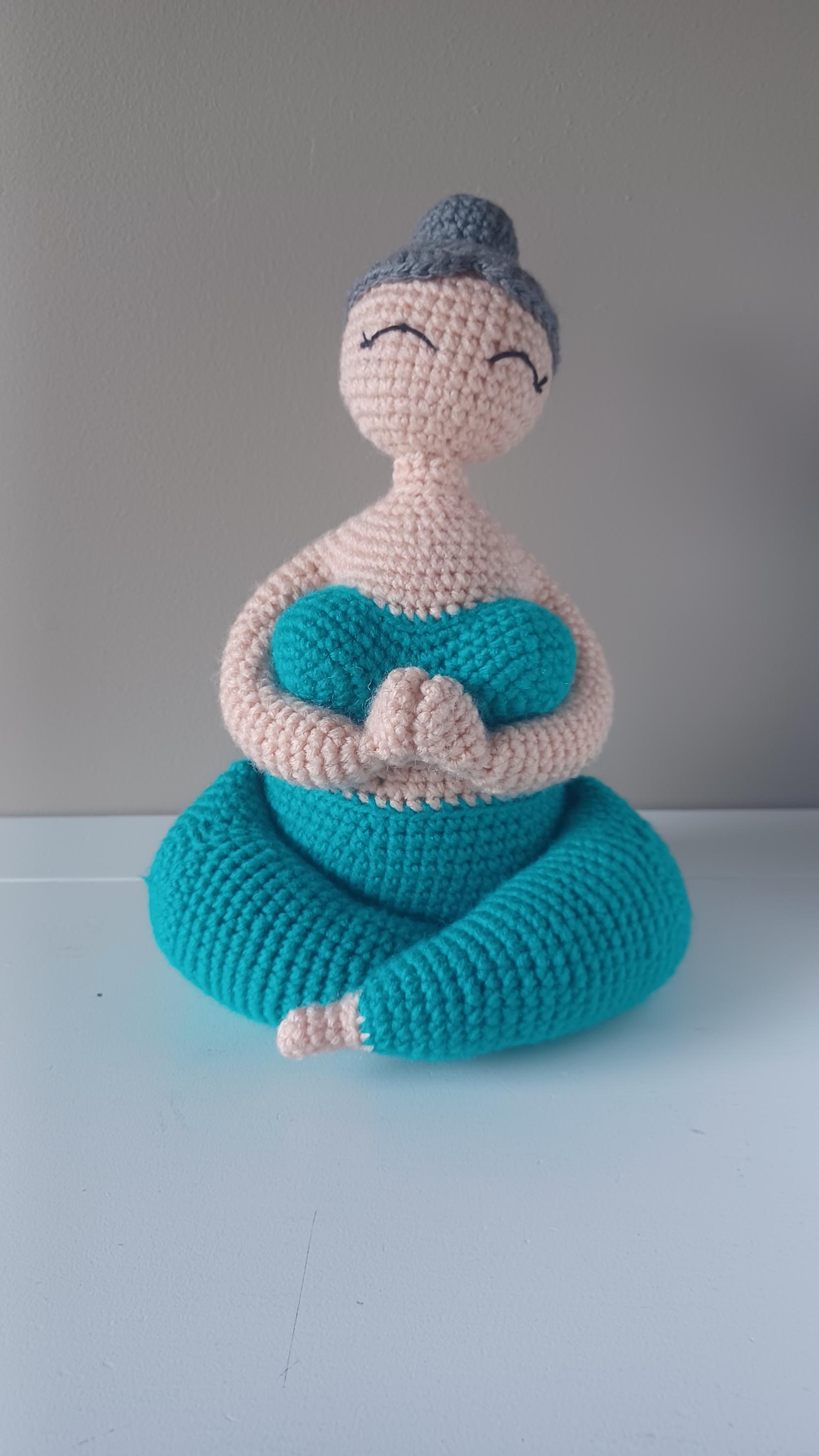 Custom Yogi Girl Crochet Statue - Yoga Woman - OOAK Zen Curvy Goddess ...