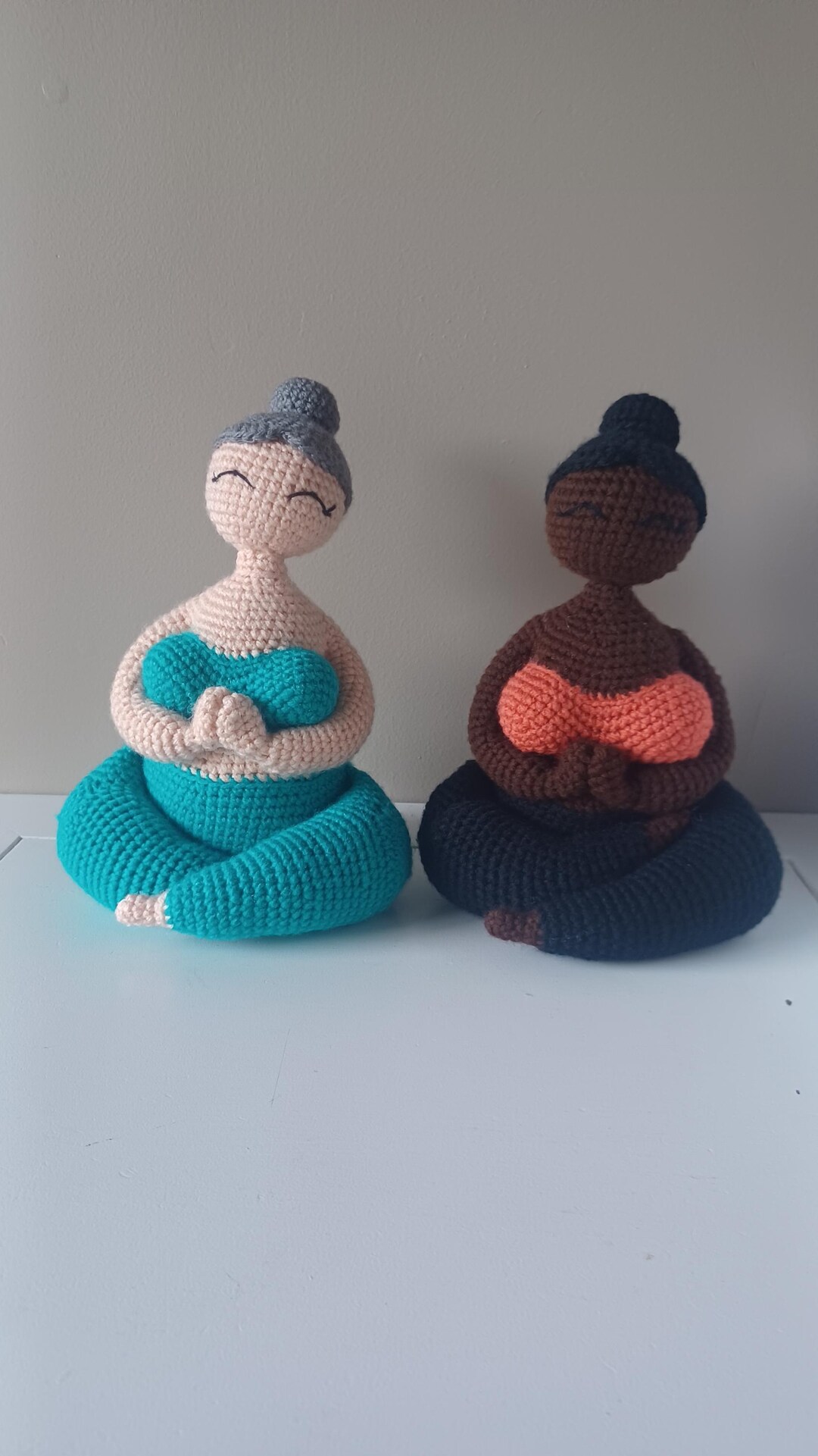 Custom Yogi Girl Crochet Statue - Yoga Woman - OOAK Zen Curvy Goddess ...