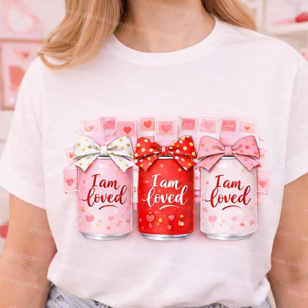 Valentine Soda Can PNG, Retro 'I Am Loved' Design (digital Download) - Etsy