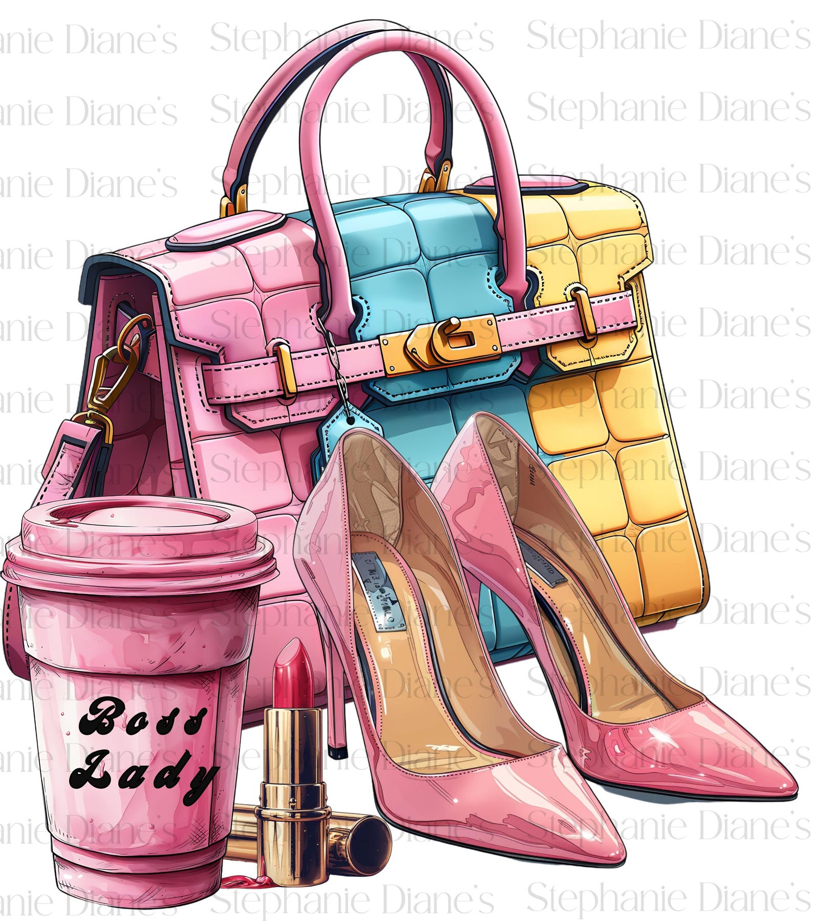 Pink Boss Lady Clipart: Fashion PNG (digital Download) - Etsy