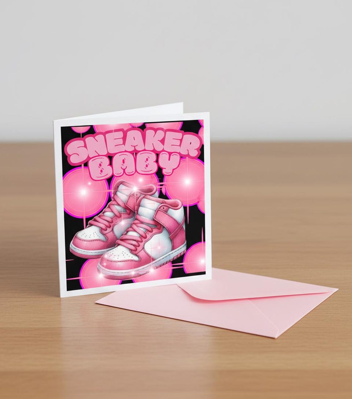 Pink Sneaker Baby PNG: Watercolor Cartoon Design (digital Download) - Etsy