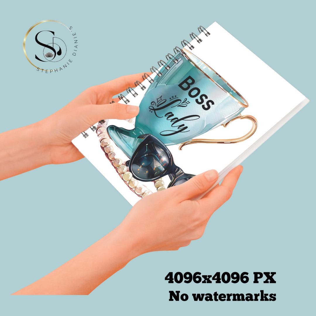 Boss Lady Blue Clipart, Watercolor, Digital Download for Personal Use ...