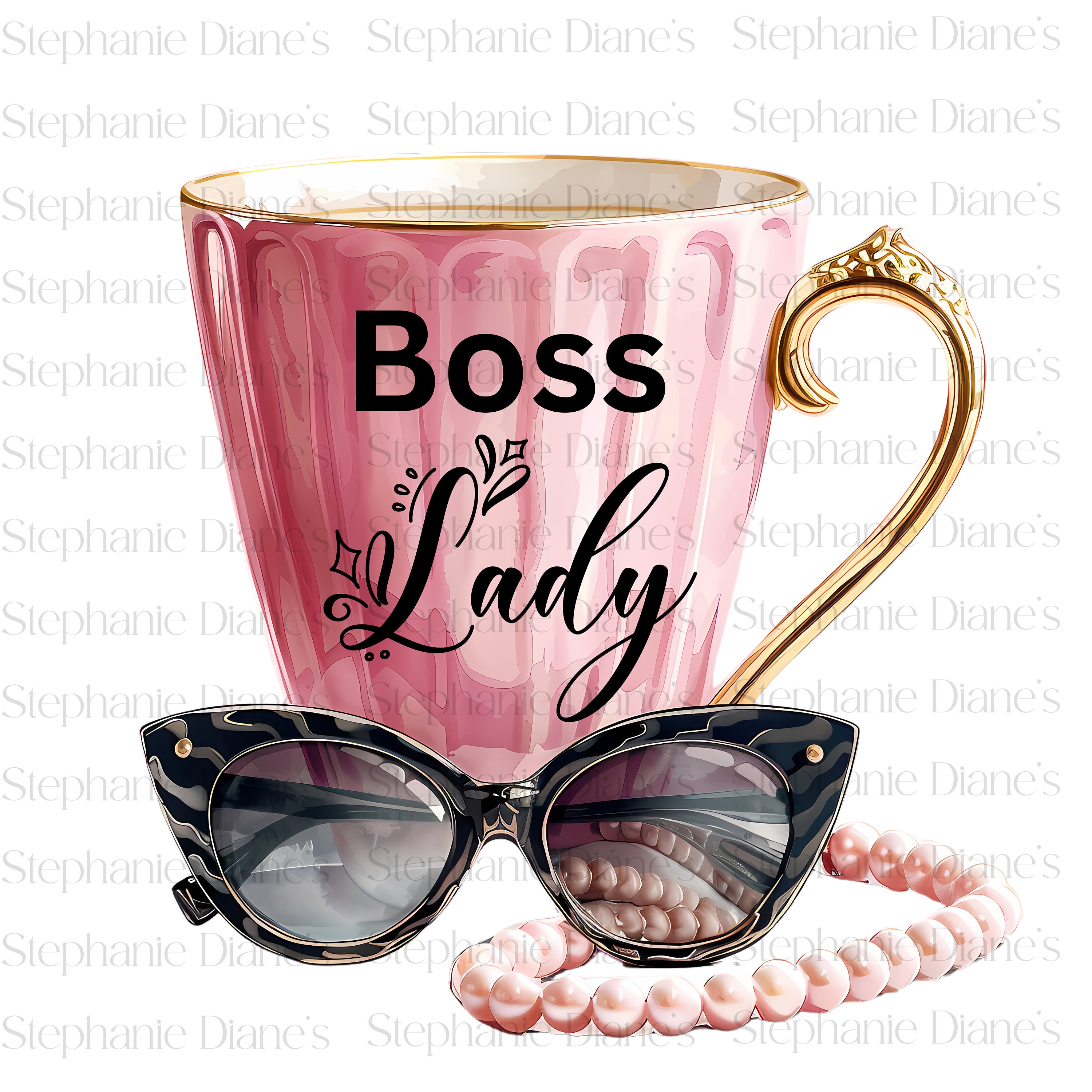 Pink PNG, Pink Boss Lady Clipart, Watercolor, Digital Download for ...