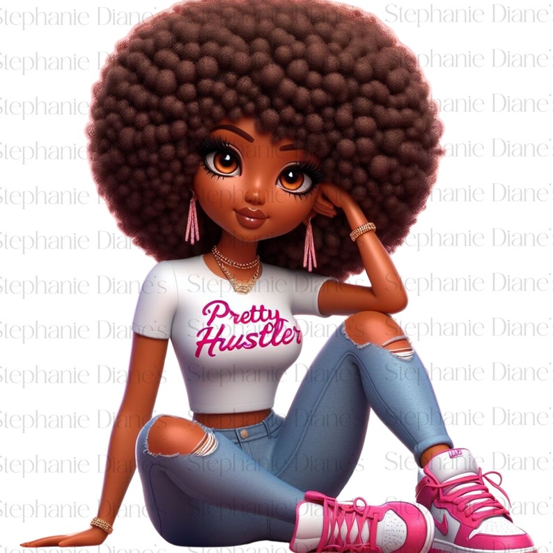 PNG, Pretty Hustler Collection , Clipart, 3D Cartoon, Digital Download ...