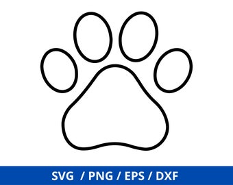 Dog Paw Print Track SVG Dog Paw Print Trail SVG Digital Download Cricut ...