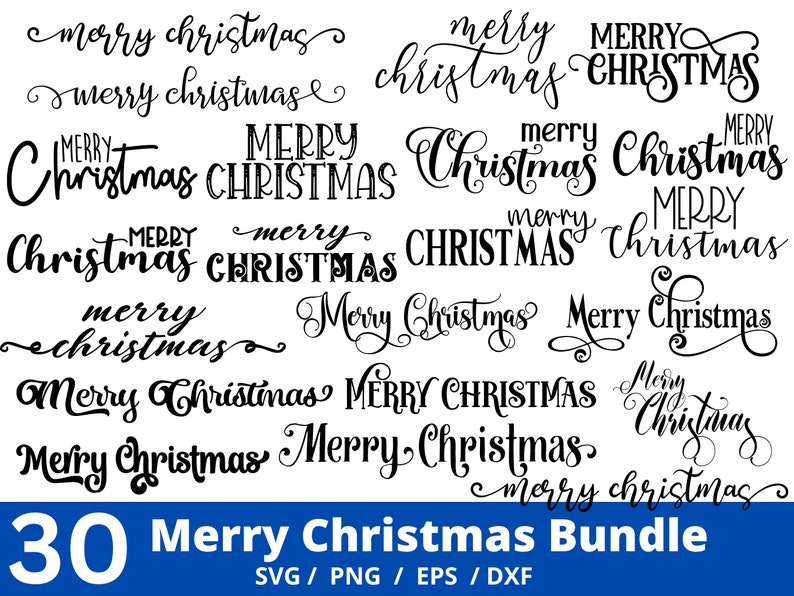 Christmas SVG Merry Christmas SVG Bundle Merry Christmas - Etsy