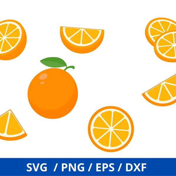 Orange Slice Svg - Etsy